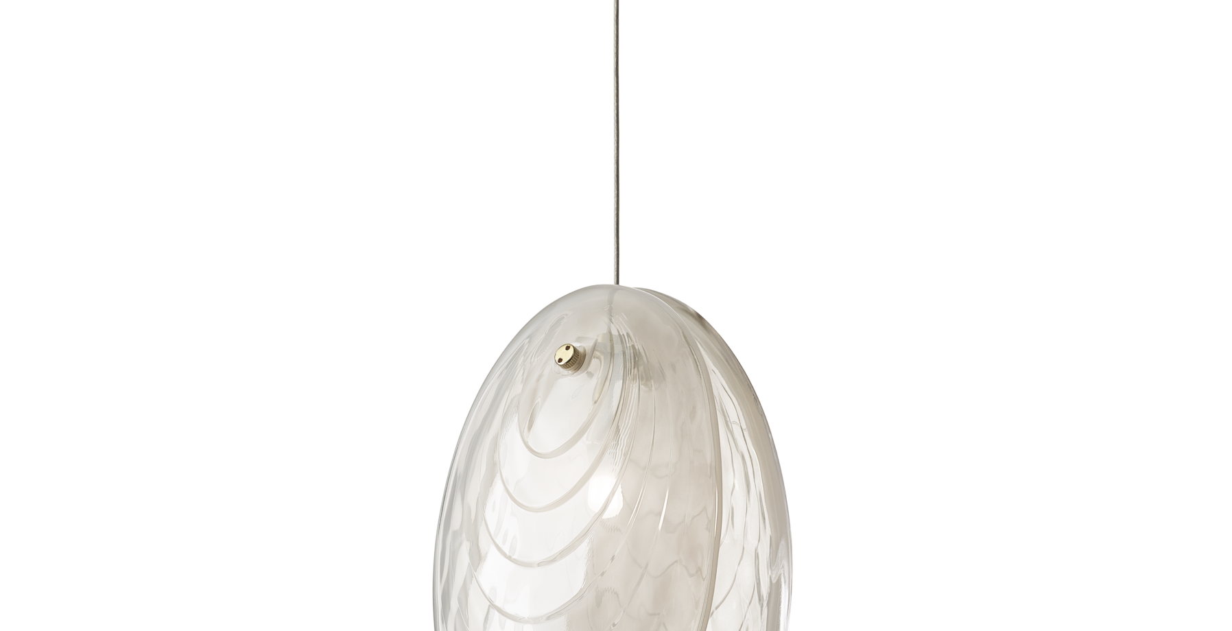 mussels pendant / alabaster / brushed gold - Bomma