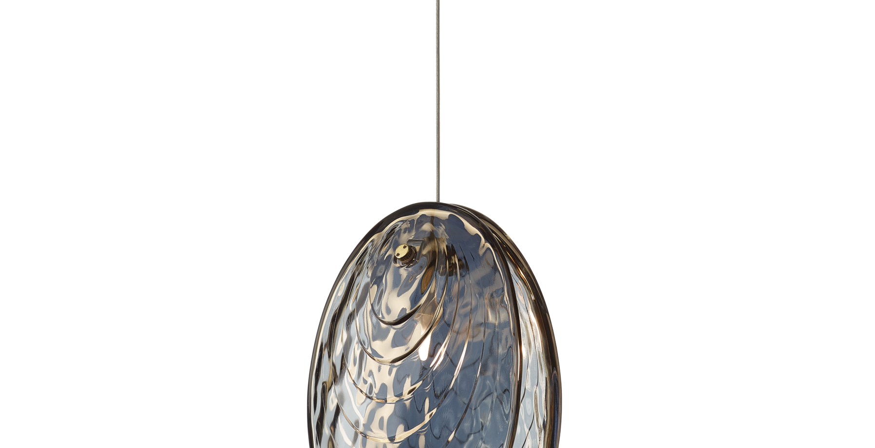 mussels pendant / dark pearl / brushed gold - Bomma