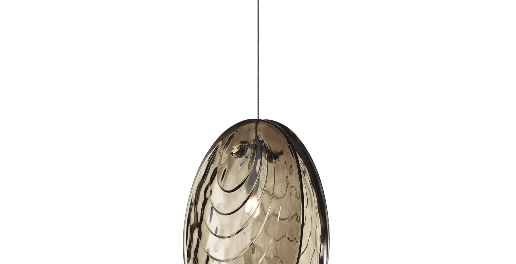 mussels pendant / smoke / brushed gold - Bomma
