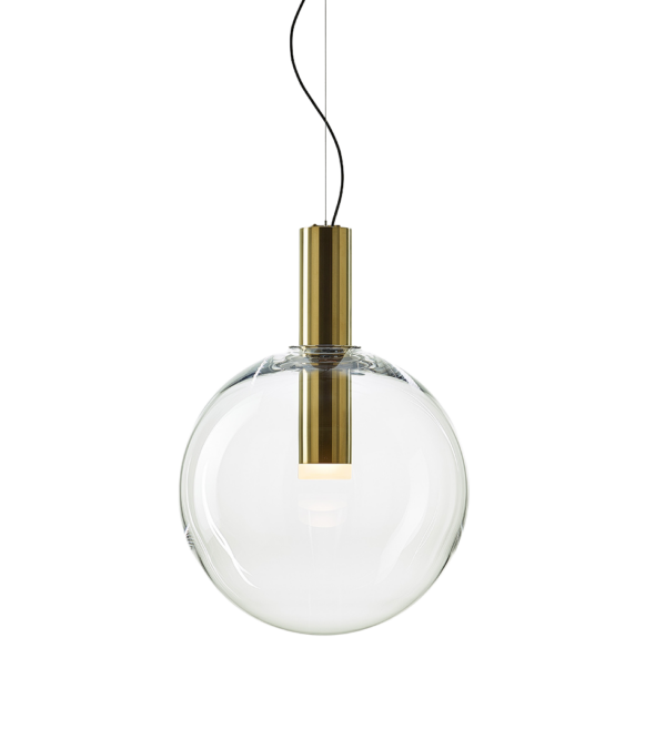 phenomena pendant large sphere / clear / brushed gold - Bomma
