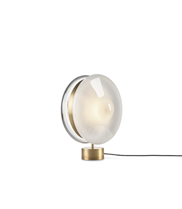 orbital table lamp / polaris white / patina gold - Bomma
