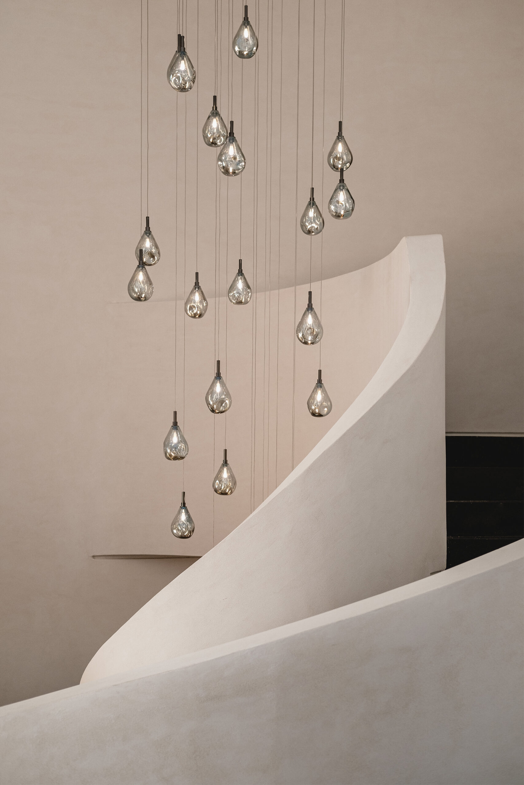 soap mini single pendant / clear / anthracite - Bomma