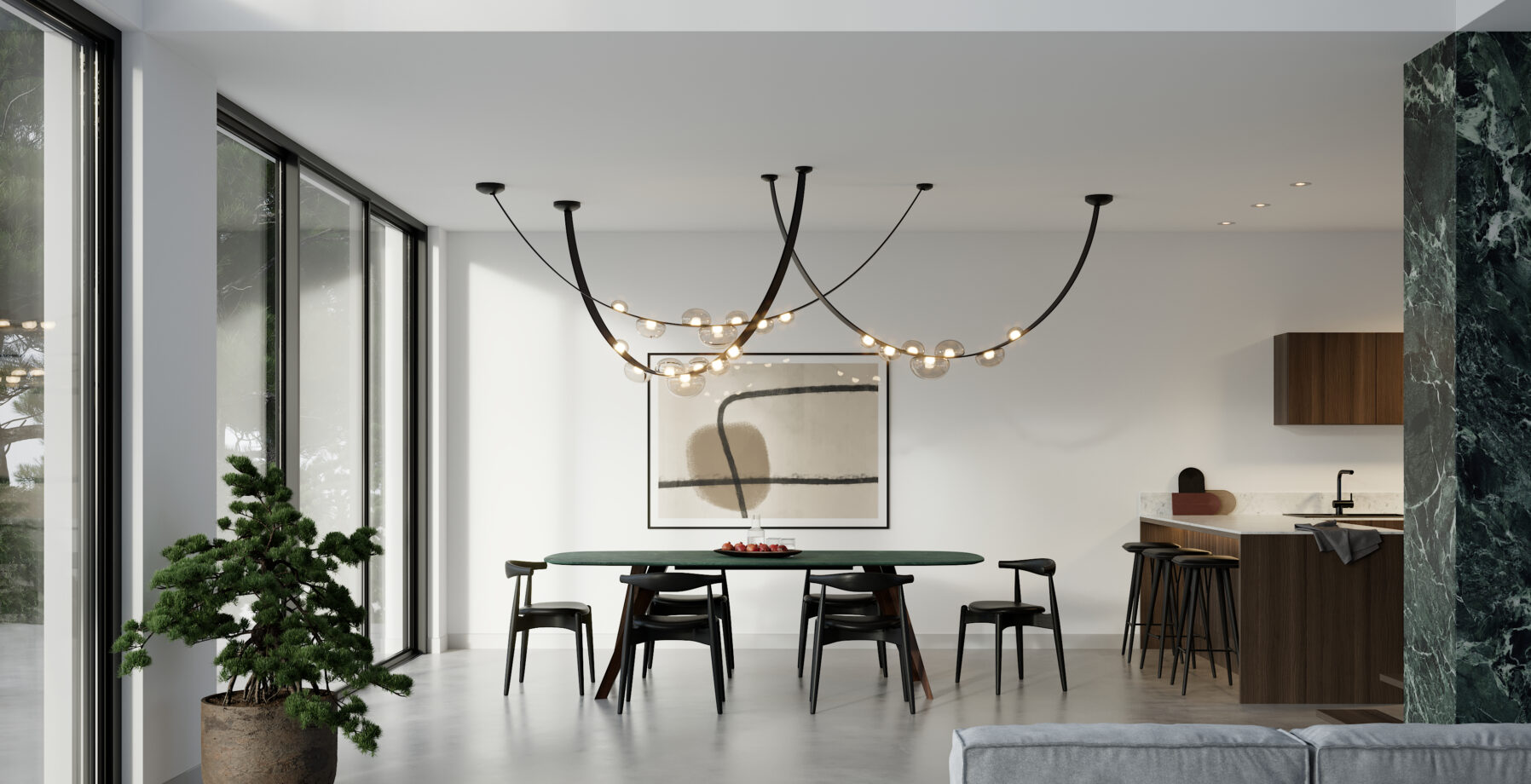 Gentle combination of leather and crystal