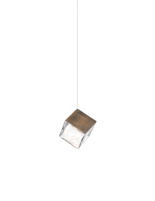 pyrite pendant small / patina gold - Bomma