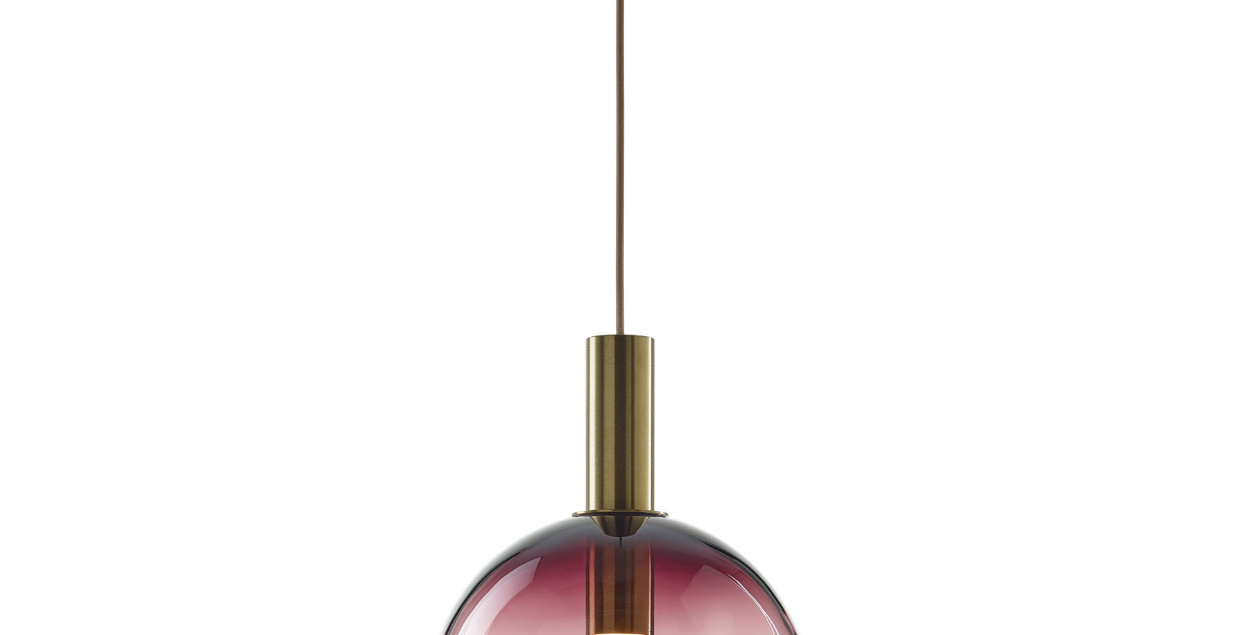 divina pendant / plum / brushed gold - Bomma