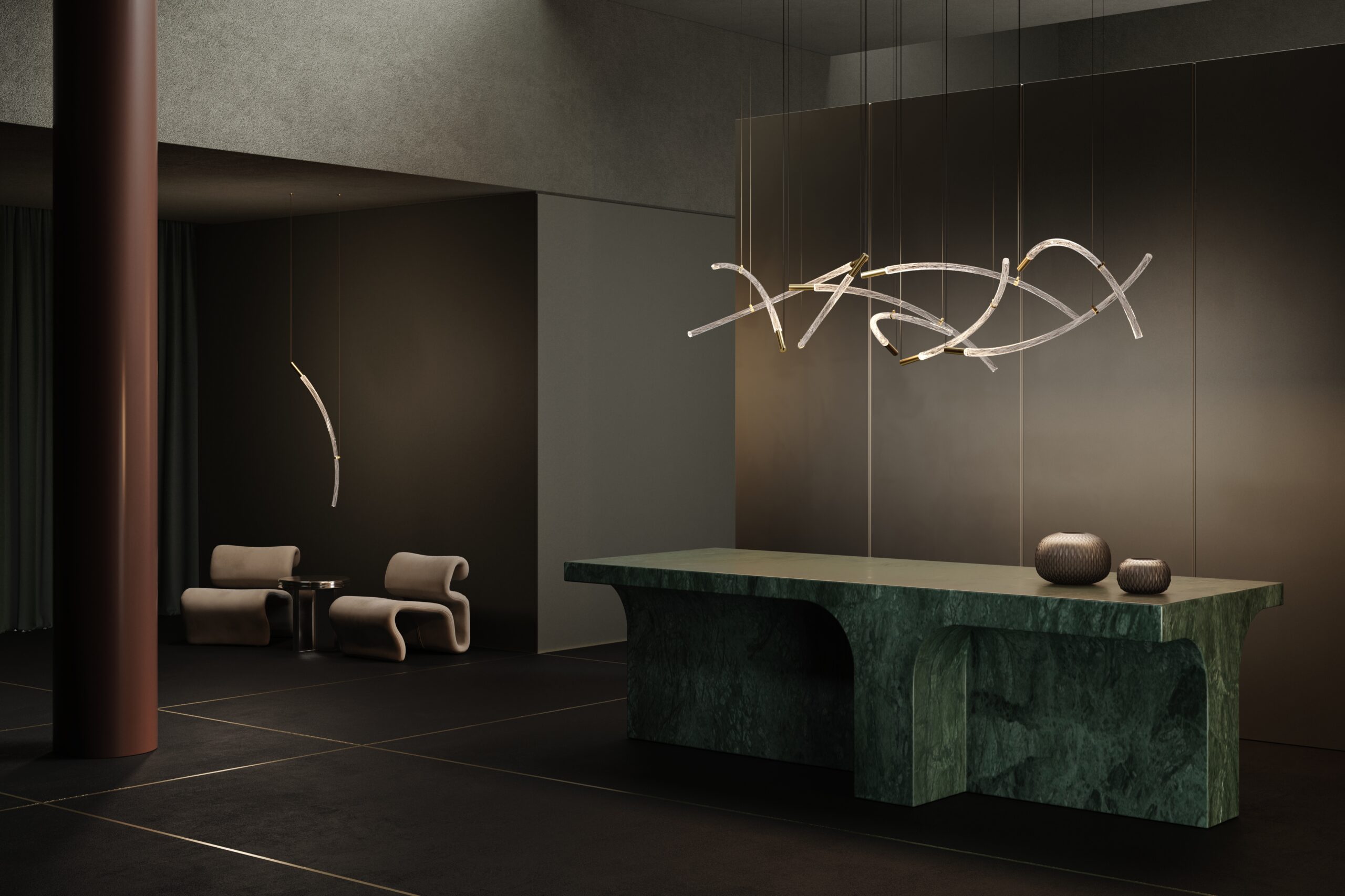 Flare | Minimalistic crystal pendant lighting | BOMMA