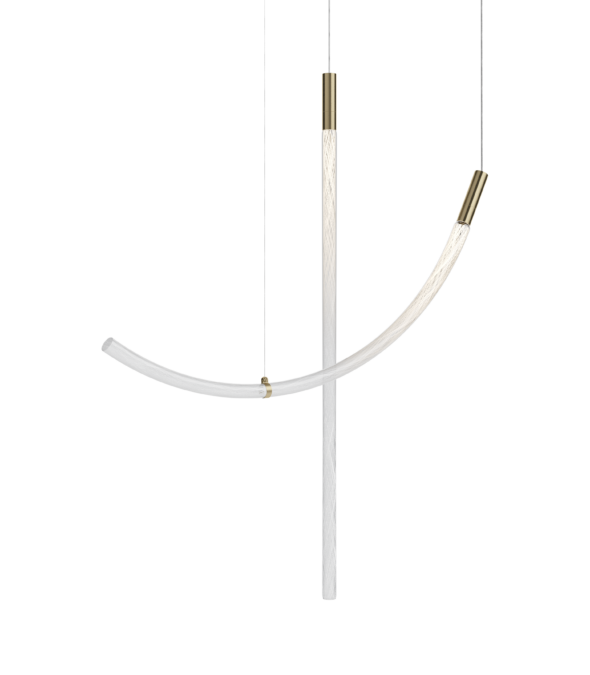 flare chandelier 2 pcs, option 02 / 1x type A / 1x type C / brushed ...