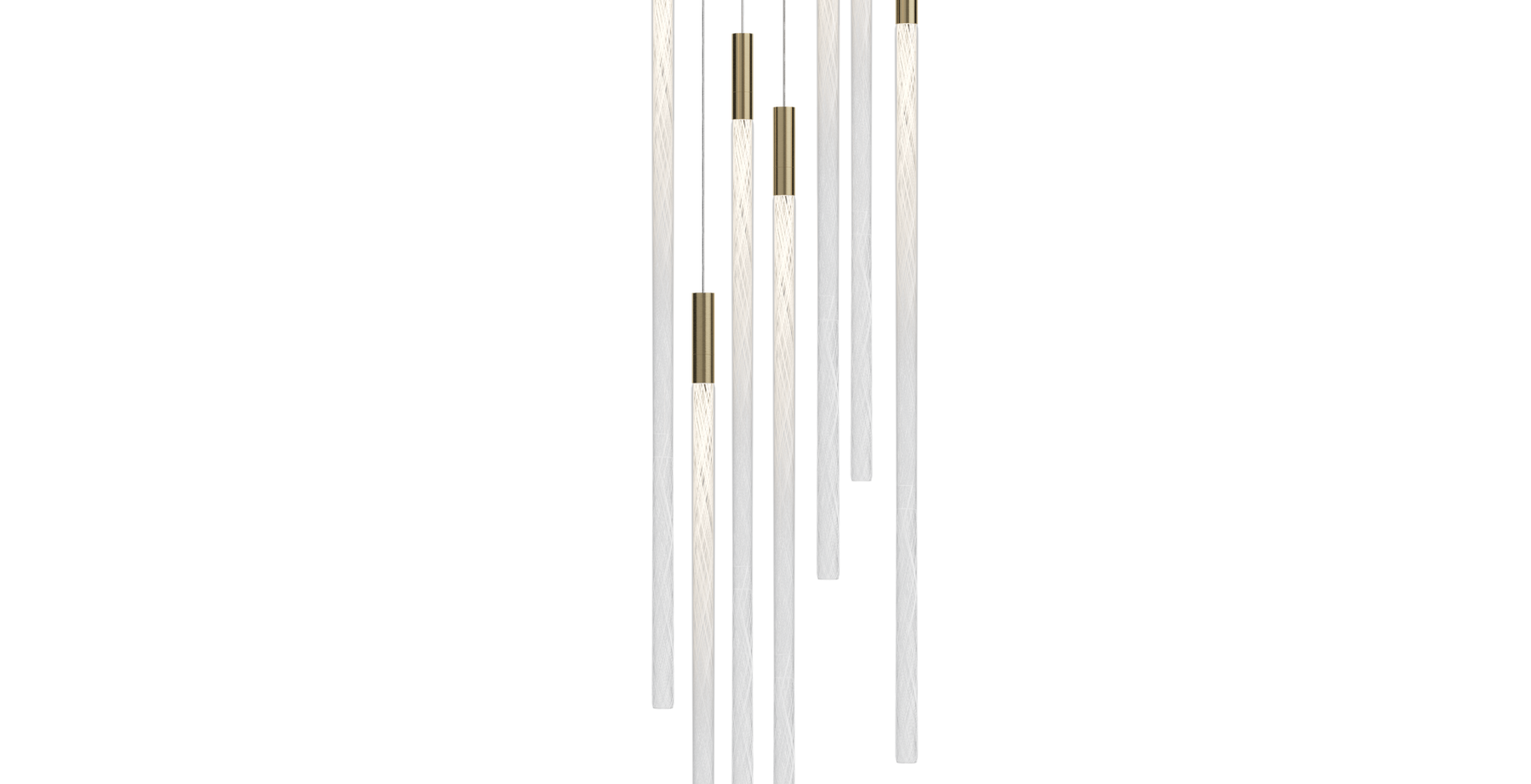 flare chandelier 7 pcs, option 13 / 7x type A / brushed gold - Bomma