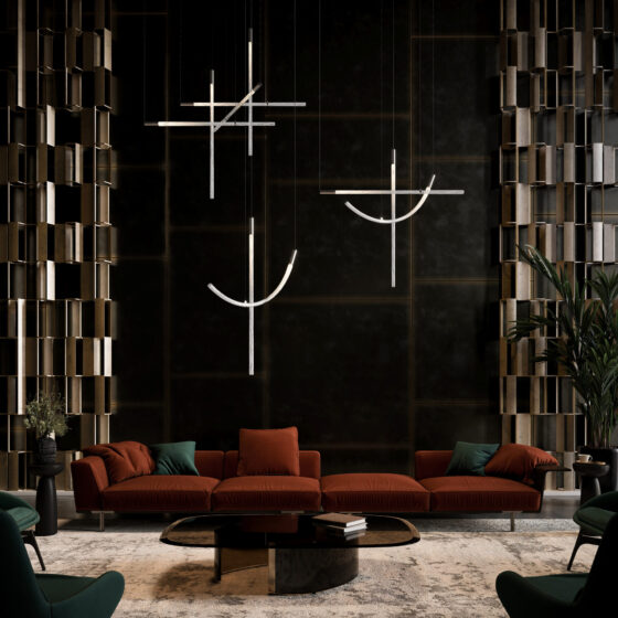 Flare | Minimalistic crystal pendant lighting | BOMMA