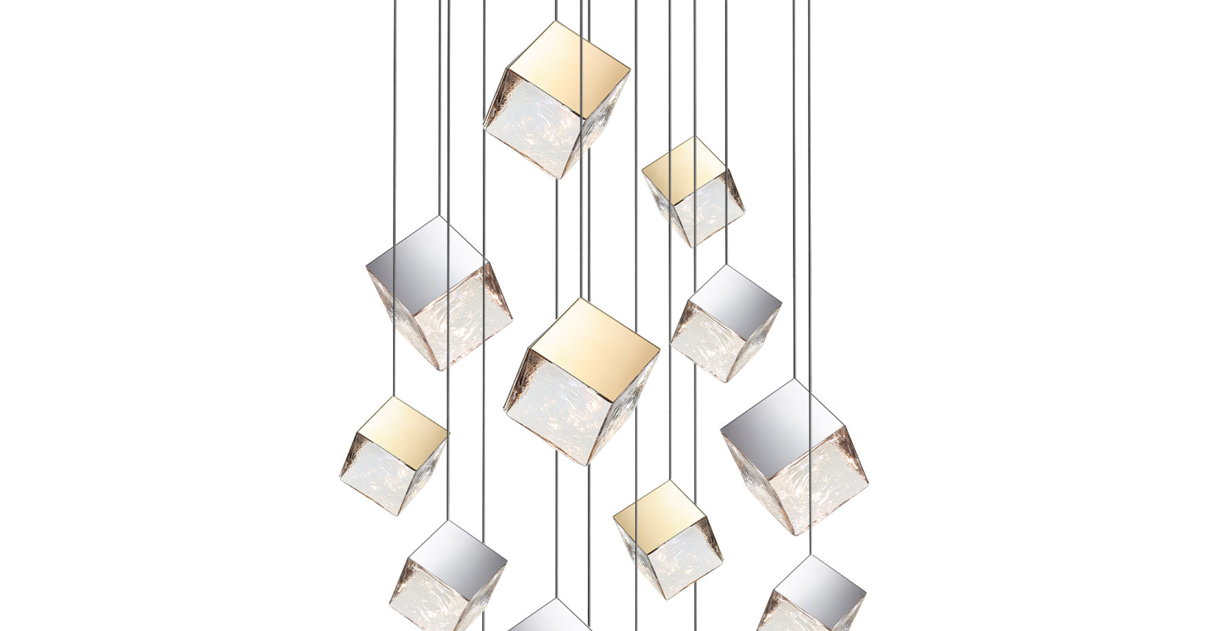 beam pendant light / 12x pyrite / 3x beam / anthracite - Bomma