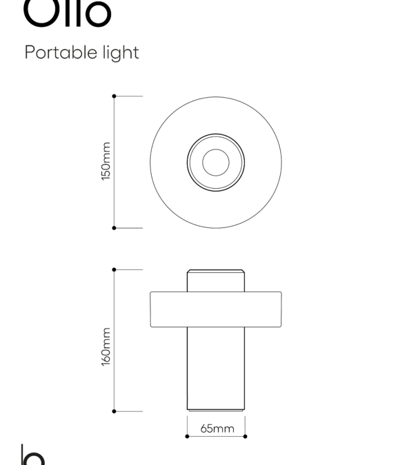 ollo portable lamp / clear / brushed silver - Bomma