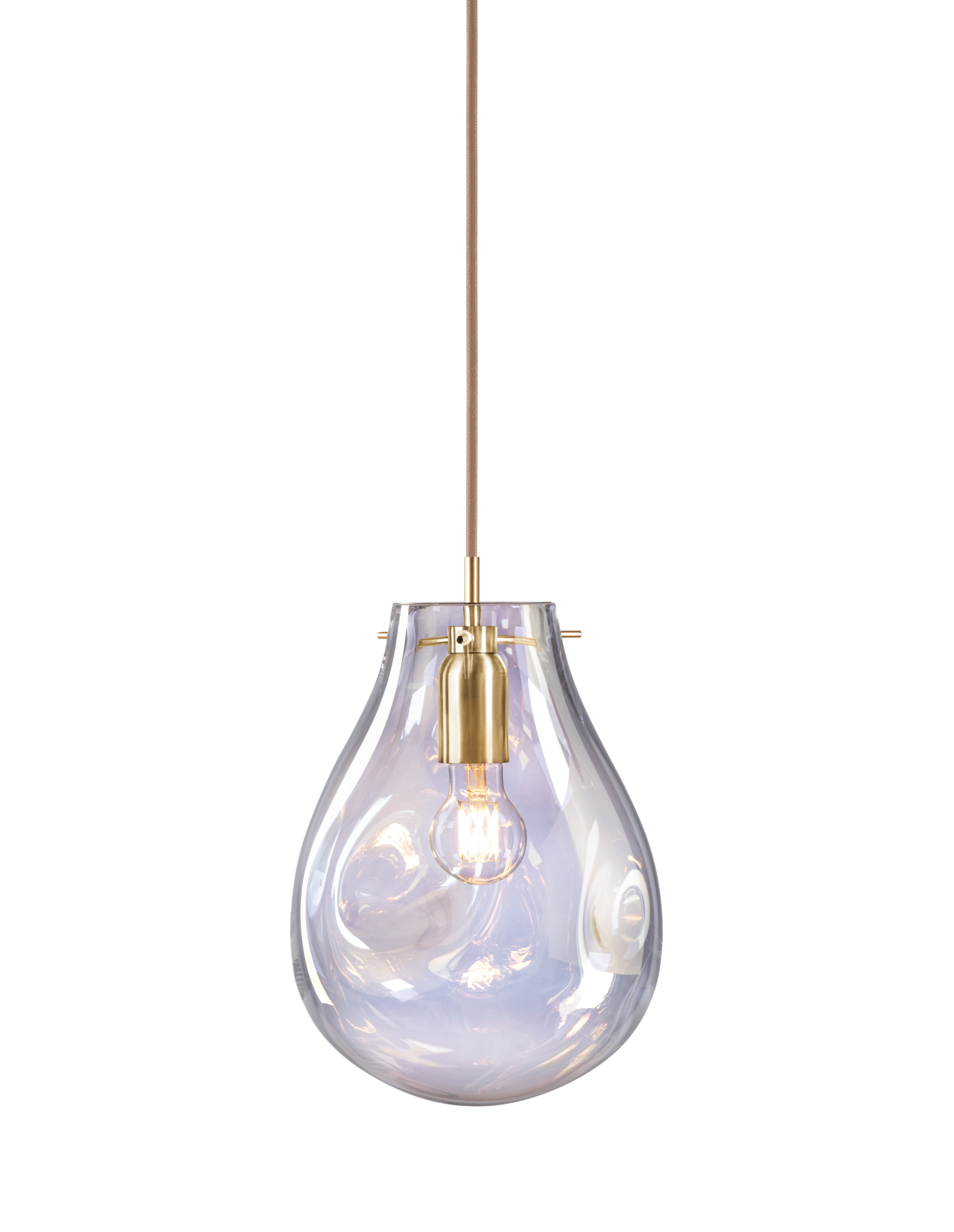 soap pendant large / pearl / brushed gold - Bomma